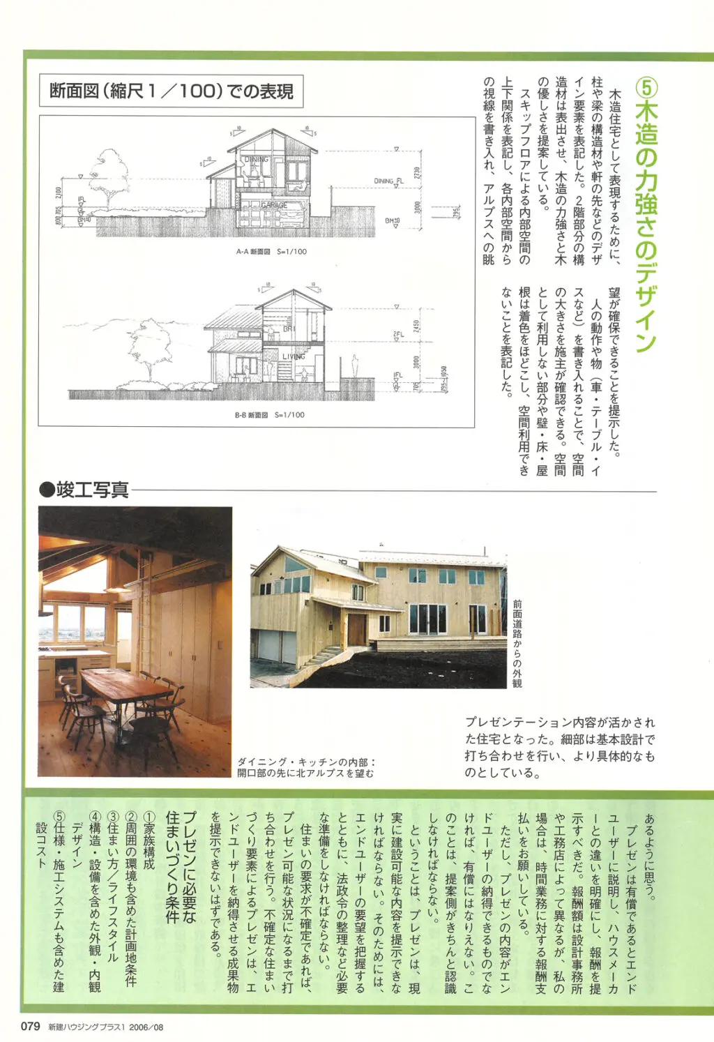 執筆記事 〇新建ハウジング+1 2006年 8月号 プレゼン実務ﾉｰﾄ 表現力を鍛える 第1回 U邸 | 有限会社和建築設計事務所